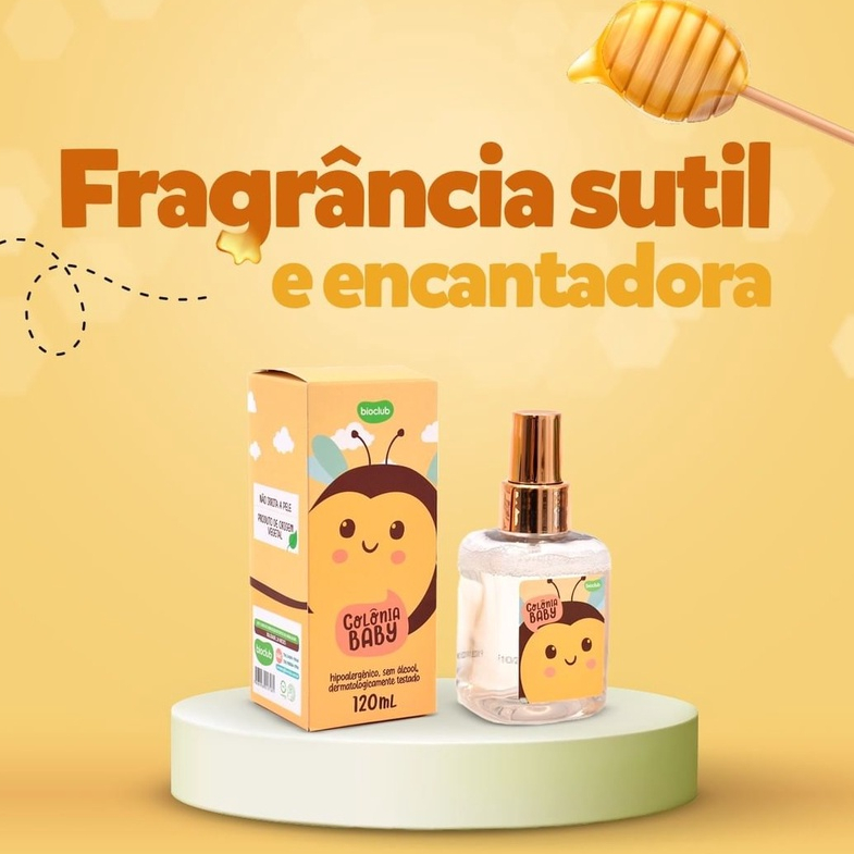 Colônia sem Álcool Infantil Baby Perfume de Bebê Bioclub 120ml | Shopee ...