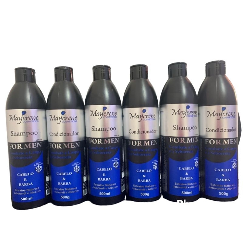 Kit Com 6 Produtos Para Combater Caspa e Seborreia 3 Shampoos 3 ...