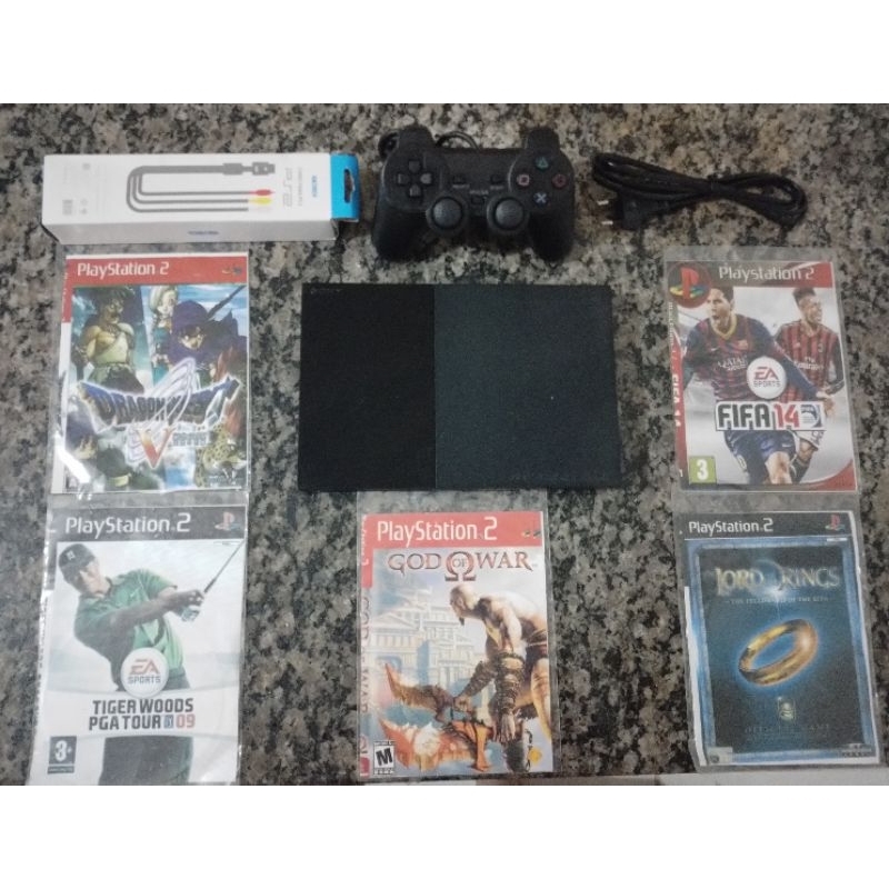 Playstation 2 Ps2 Slim Modelo 90010 Desbloqueado Matrix 1.93 Bivolt ...