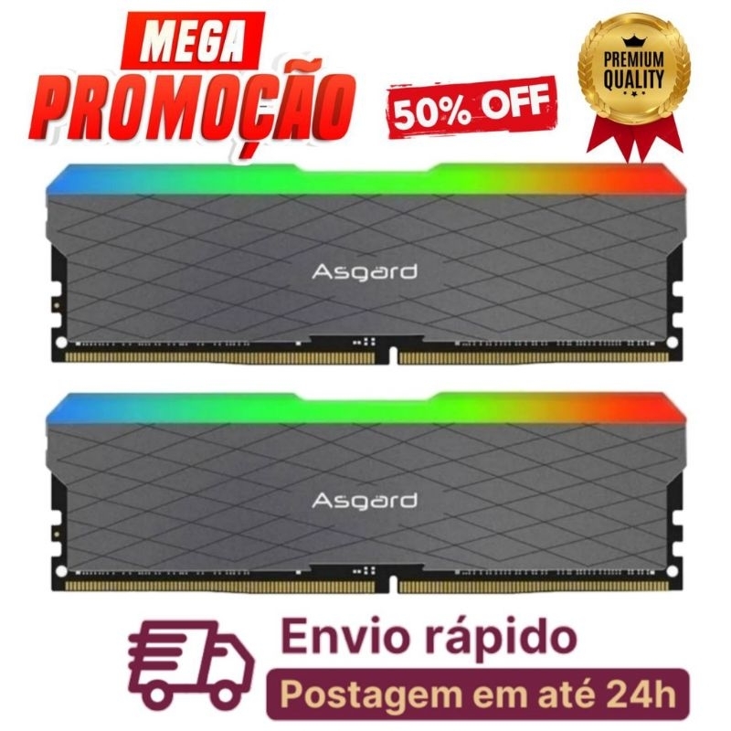 Memória Ram DDR4 3200mhz Asgard Loki Rgb (2x8)=16gb - Escorrega o Preço