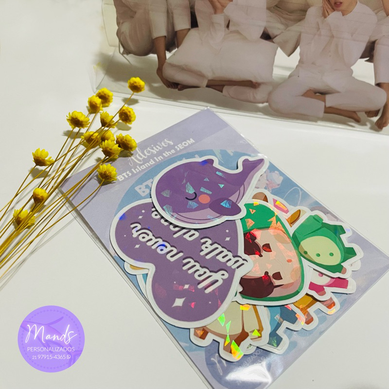 9 Adesivos holográficos 4th MUSTER BTS Island Happy Ever After | Shopee ...