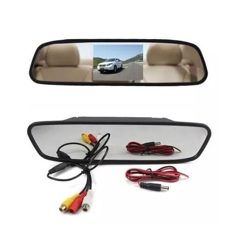 Retrovisor Interno Tela LCD 4.3 Polegadas Universal | Shopee Brasil