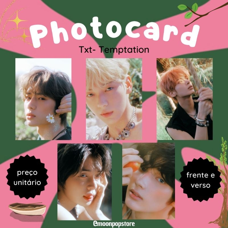 Photocard Kpop Txt Temptation- Fanmade frente e verso | Shopee Brasil