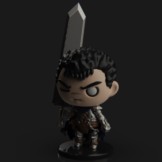 Boneco Chibi Guts | Berserk - Figura de Ação | Shopee Brasil