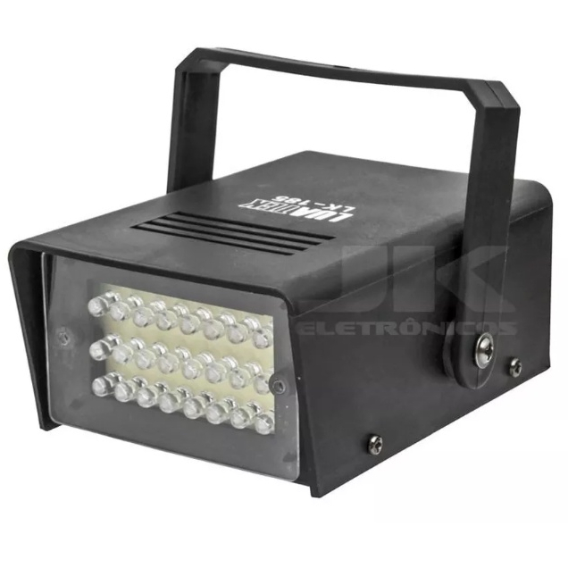 Mini Strobo Flash 24 LED Branco Frio Para Festas Iluminação Dj 220v ...
