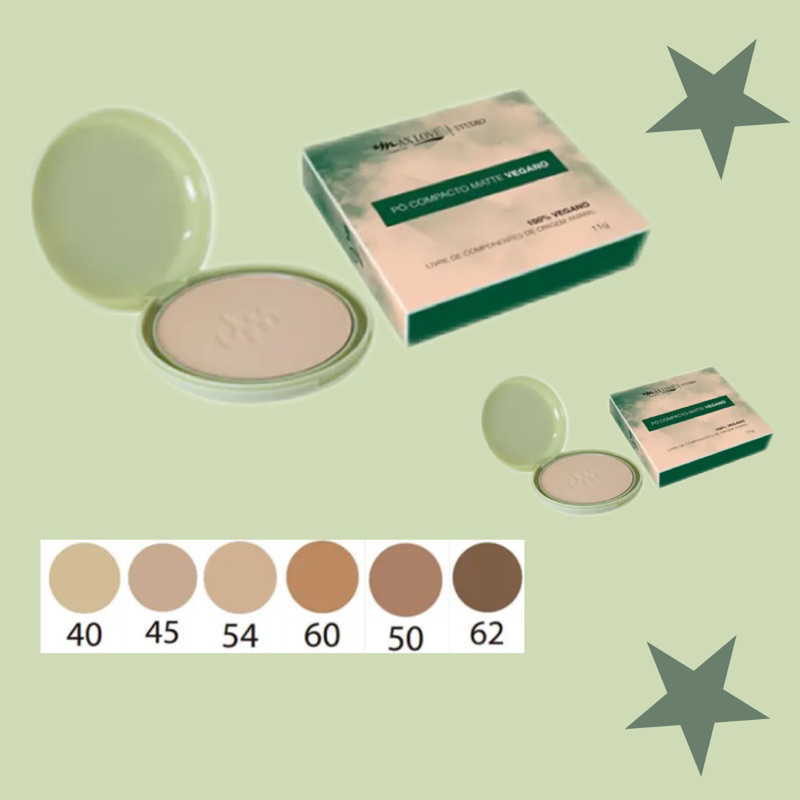 Pó Compacto Matte Vegano Max love | Shopee Brasil