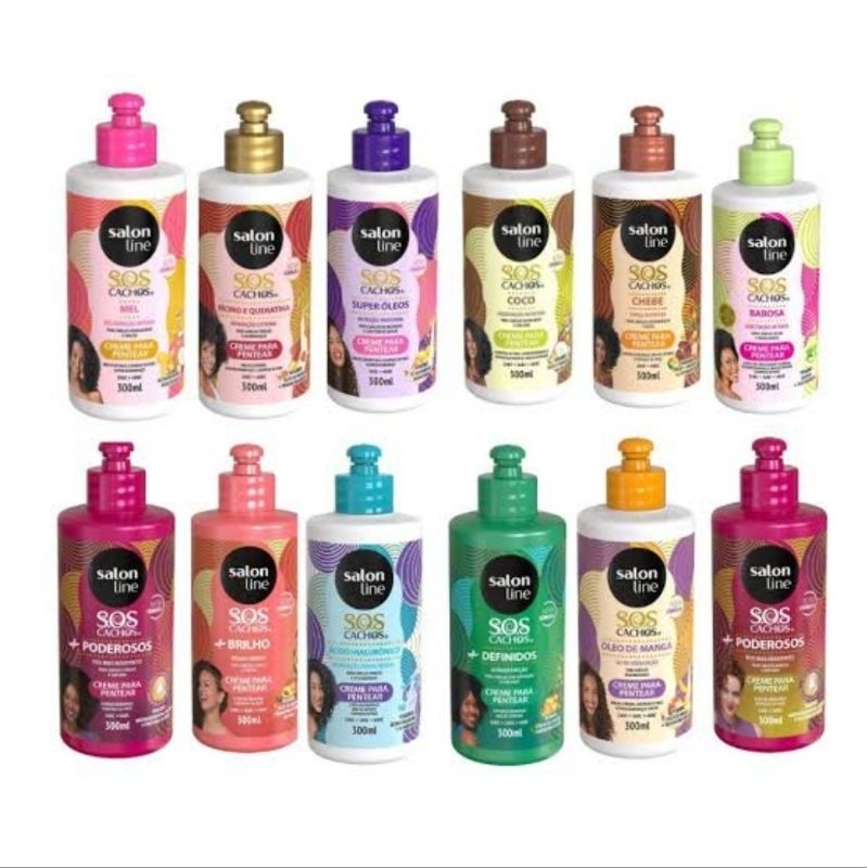 Creme Para Pentear Salon Line 300ml cada | Shopee Brasil