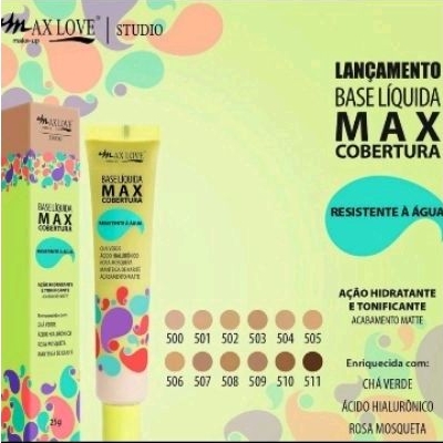 6 Base Alta Cobertura Matte Max Love | Shopee Brasil
