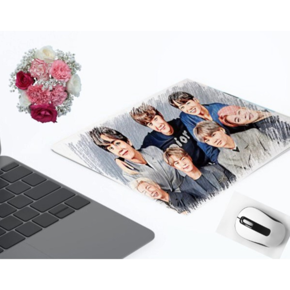 Mouse Pad Emborrachado BTS Personalizado grupo Kpop tamanho 20x15cm ...