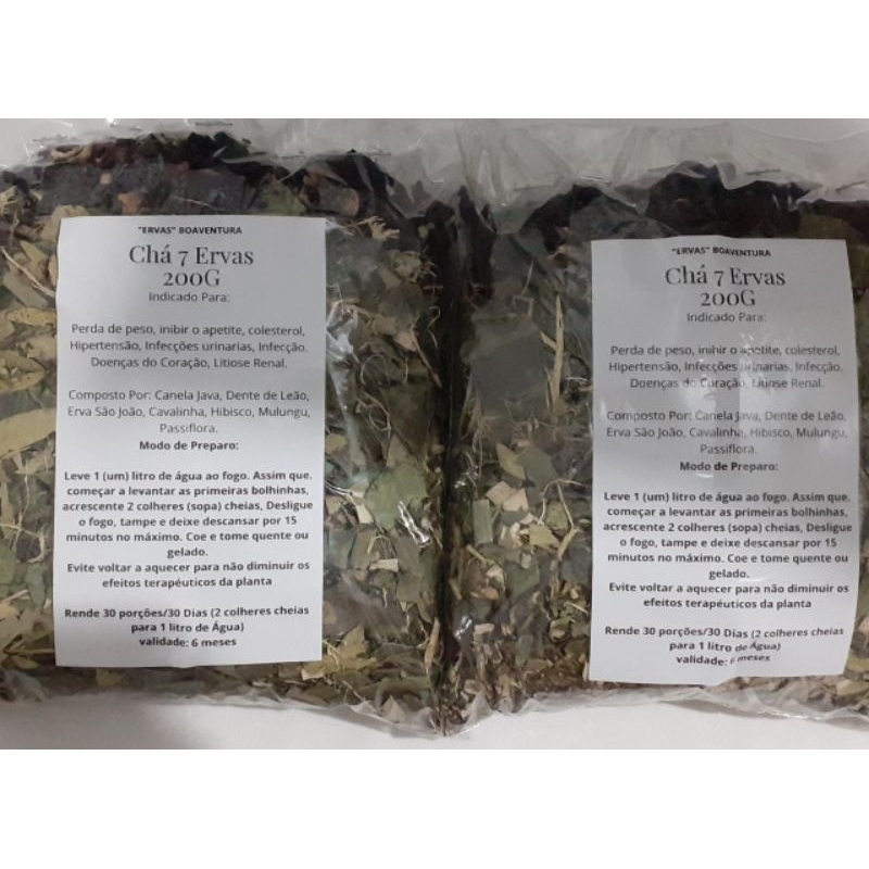 Chá Secreto/Chá 7 Ervas 400g. 2UN | Shopee Brasil