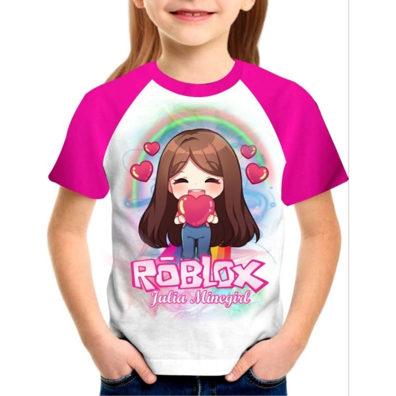 Camiseta Julia Minegirl Infantil Mineblox Roblox Game | Shopee Brasil Camiseta Julia Minegirl Infantil Mineblox Roblox Game | Shopee Brasil