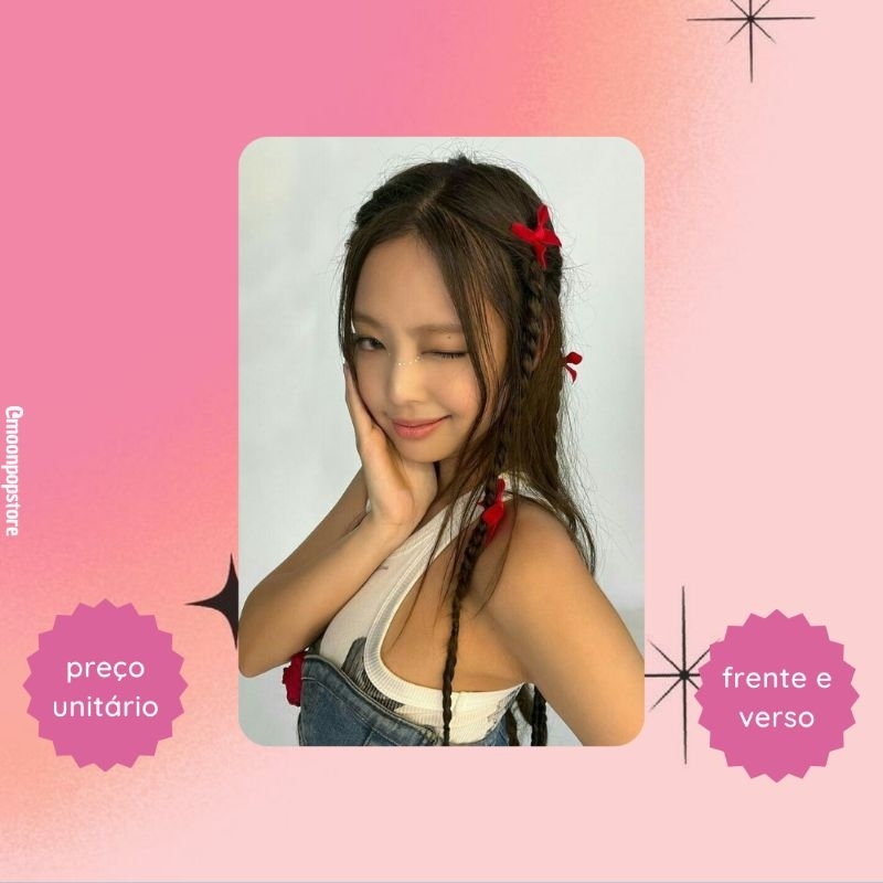 Photocard Kpop Jennie Blackpink- Fanmade frente e verso | Shopee Brasil