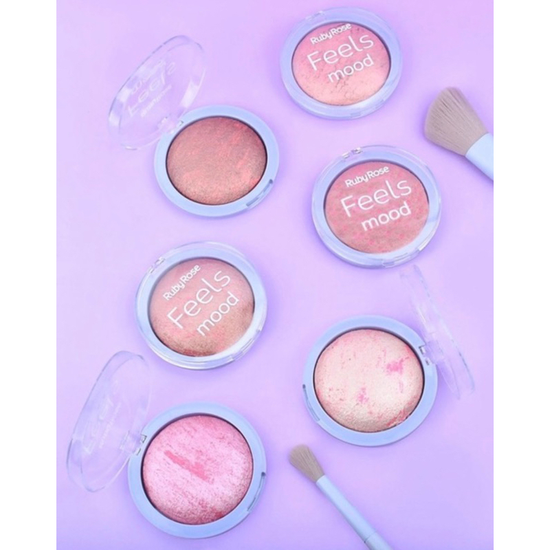 Blush Cintilante Marble Feels Mood Ruby Rose | Shopee Brasil