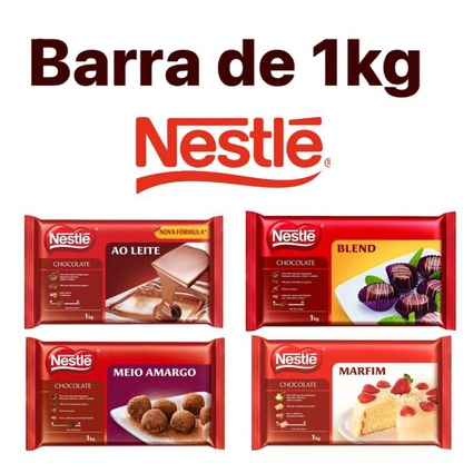 Chocolate Barra 1kg Nestle Escolha o Sabor! | Shopee Brasil