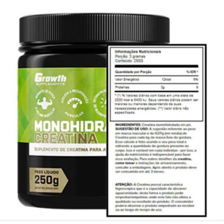 Creatina Growth Supplements - 250g Monohidratada - Produto 100% ...