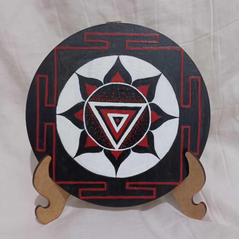 Mandala de Yantra da deusa Kali MDF 20cm mandala hindu meditação ...