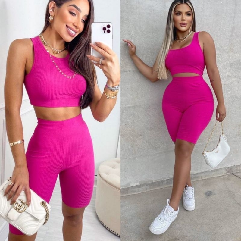 Conjunto Feminino Aerolook Moda Gringa tendência das Gringas COR NOVA | Shopee Brasil