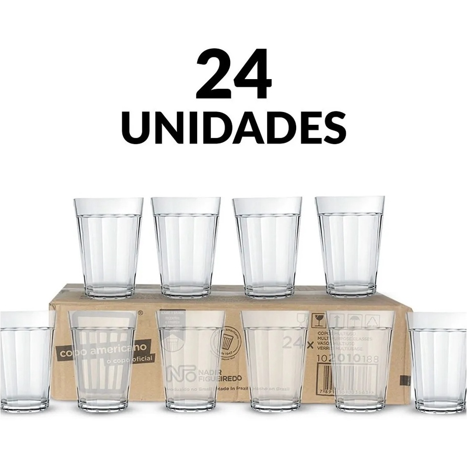 Copo Americano Nadir Figueiredo 190ml caixa com 24un | Shopee Brasil