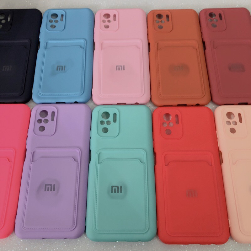 Capa Capinha Silicone Com Porta Cartão para XIAOMI REDMI NOTE 10(4G)/NOTE 10S | Shopee Brasil
