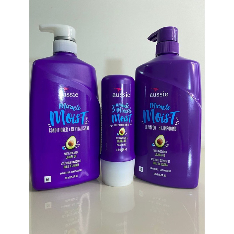 Kit Aussie Moist Abacate shampoo, condicionador e máscara | Shopee Brasil