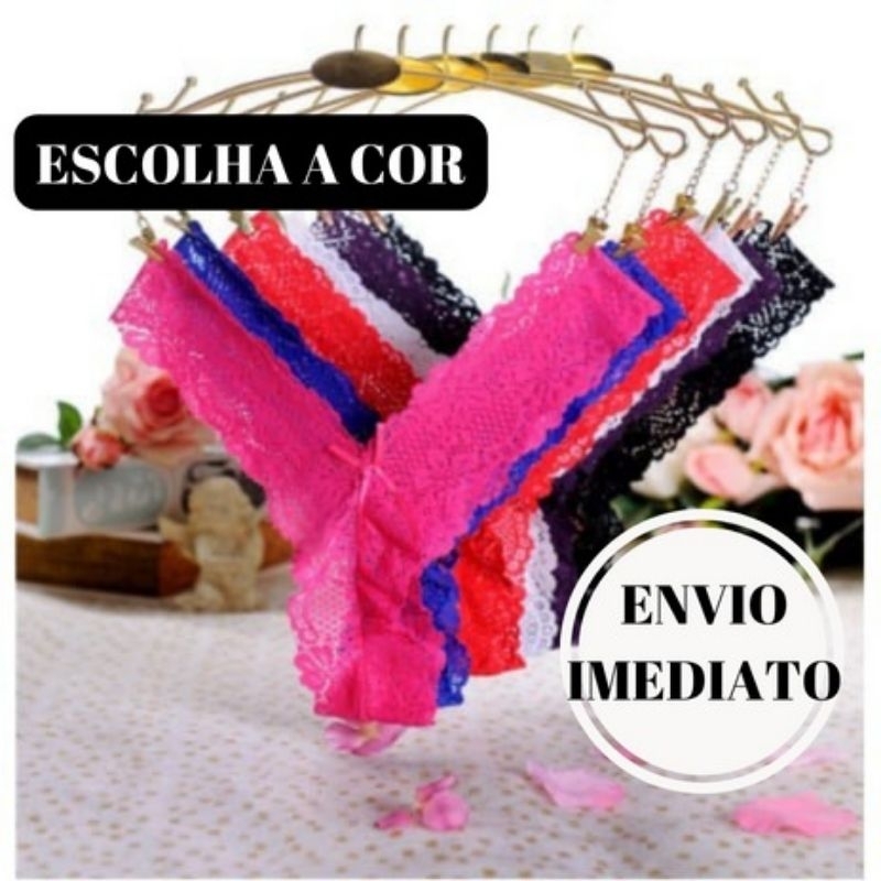 Calcinha Tanga FIO RENDA Dental Promoção 100% Renda Com Forro De ...