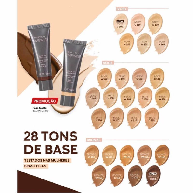 BASE MARY KAY TIMEWISE 3D | Shopee Brasil