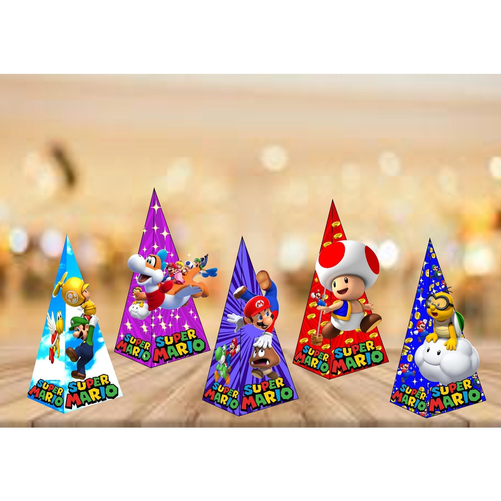 5 / 10 / 20 Caixas Pirâmide Super Mario Personalizada | Shopee Brasil