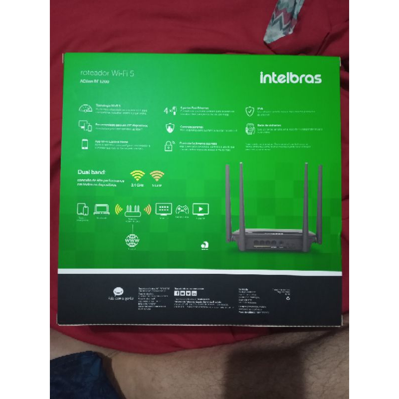Roteador Wi-Fi 5 ACtion RF 1200 Intelbras: NOVO, LACRADO | Shopee Brasil