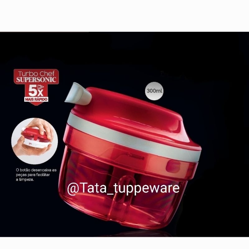 Turbo Chef Supersonic 300ml Vermelho tupperware | Shopee Brasil