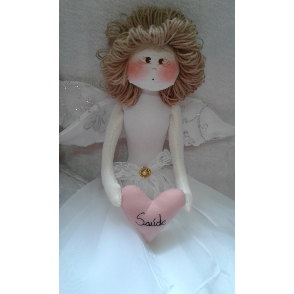 Boneca de pano Anjinha da Guarda/Boneco anjo | Shopee Brasil