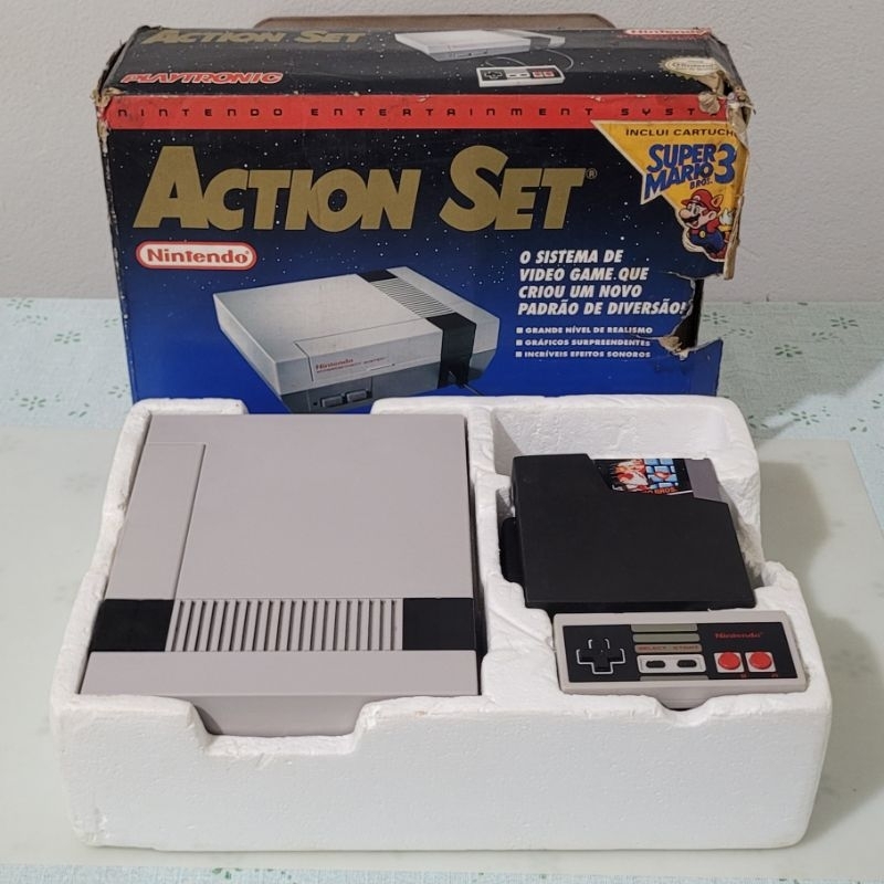 Nes Nintendinho, Na Caixa, Completo + 1 Jogo Mario Bros. | Shopee Brasil