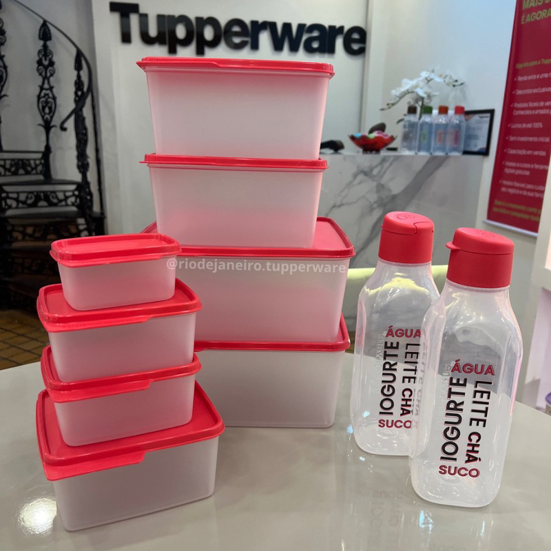 Basic Line Tigelas Quadradas Original Tupperware | Shopee Brasil