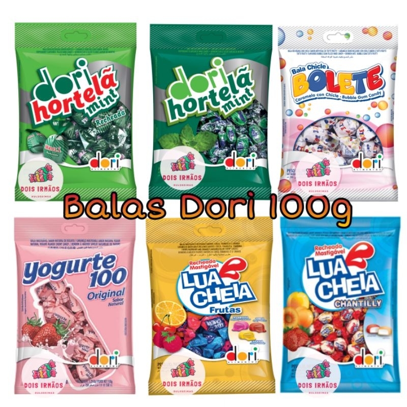 Bala Dori sabores Yogurte 100 embalagem de 100g 6 sabores diferente ...