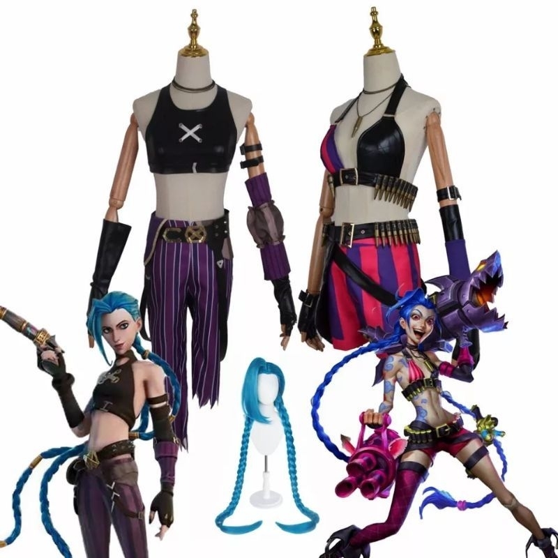 Cosplay jinx completo arcano e lol - Escorrega o Preço