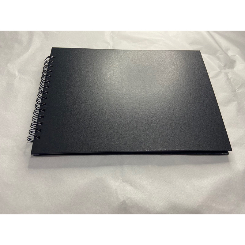 Caderno Scrapbook A5 folhas pretas; artesanal Capa Preta - Ideal para ...