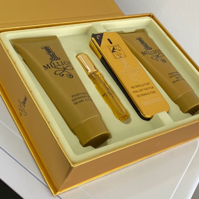 Kit Perfume One Míllion 100ML + 2 Cremes + Mini Perfume. - Escorrega o ...