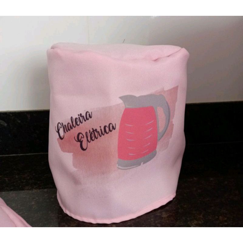 Capa em tecido rosa para chaleira elétrica | Shopee Brasil
