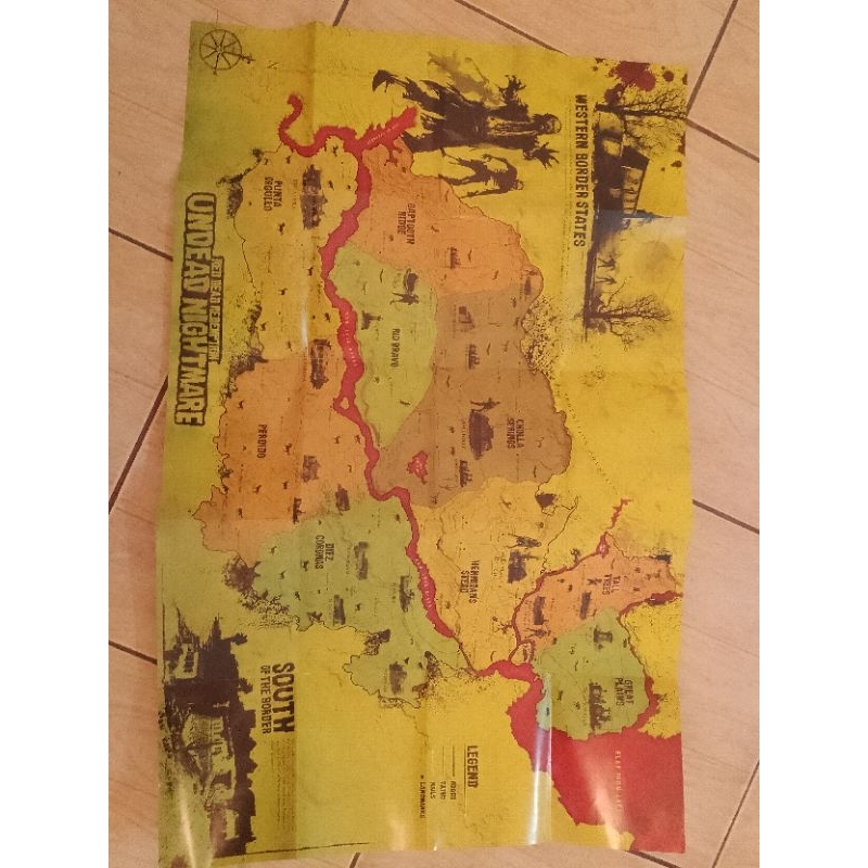 mapa original Red Dead redemption Undead nightmare | Shopee Brasil