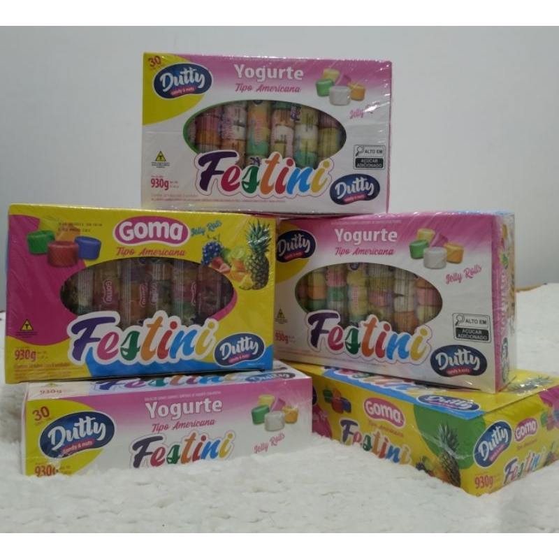Bala de Goma Festini display com 30 balas,Frutas, Yogurt | Shopee Brasil