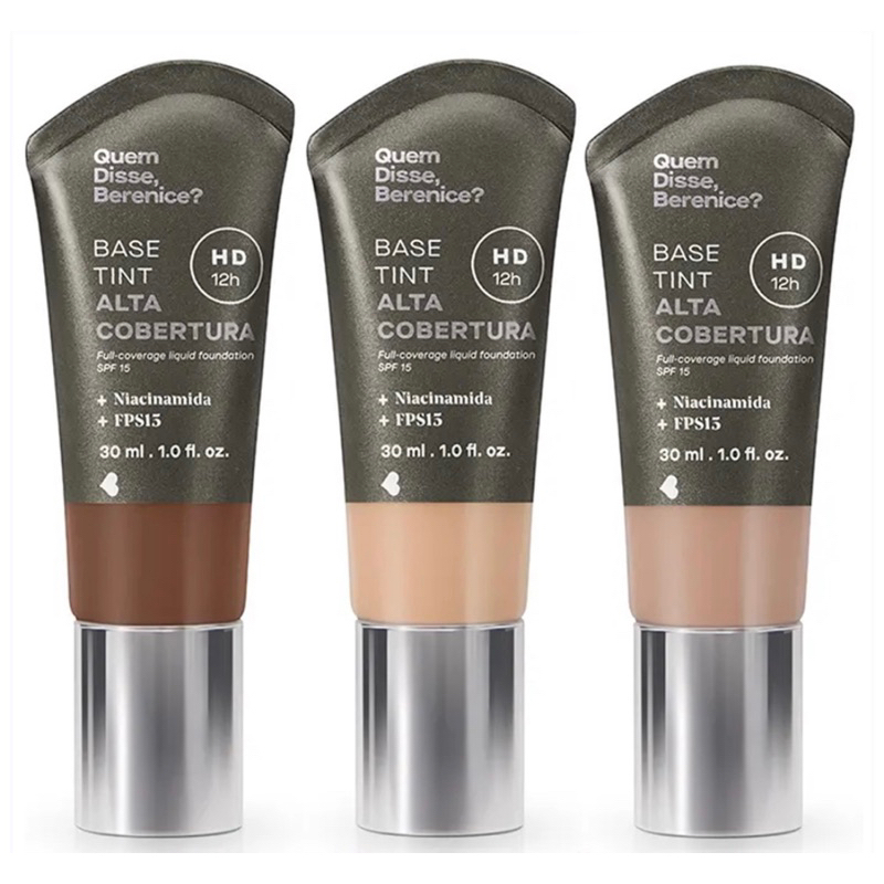 Base Quem Disse Berenice Tint Alta Cobertura 30 ml Escolha sua cor | Shopee Brasil