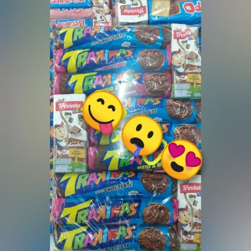 kit biscoito recheado Trakinas mais 9 unidades | Shopee Brasil