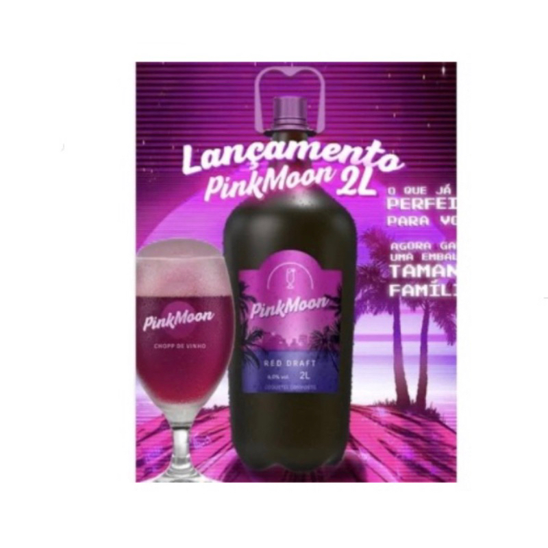Chopp De Vinho Pink Moon 2 Litros Pet - 1 und | Shopee Brasil