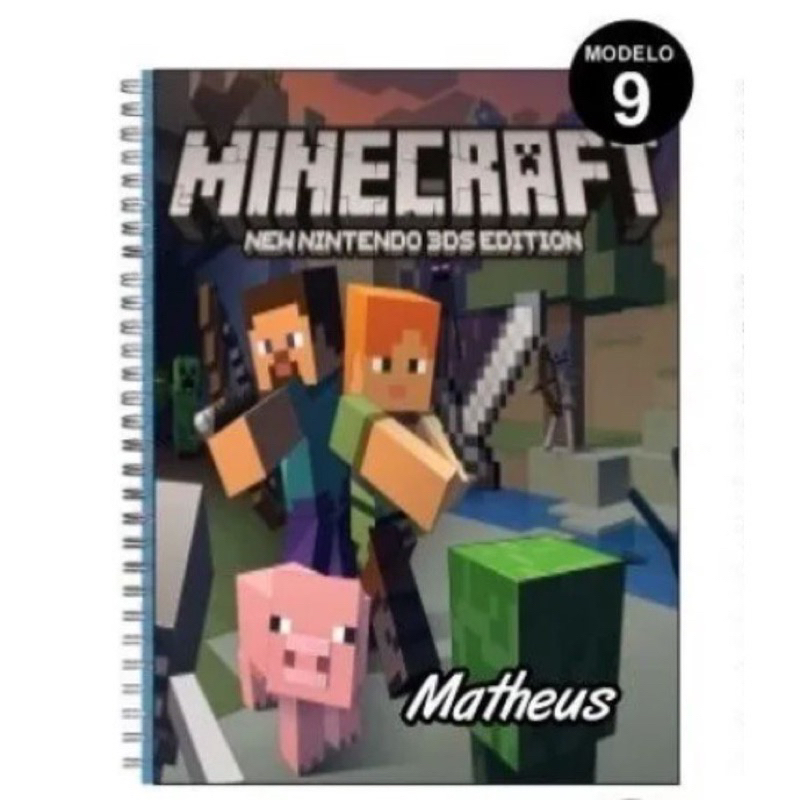 Adesivo Para Capa de Caderno Escolar Personalizado Minecraft | Shopee ...