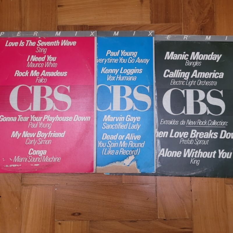3x LP CBS Super Mix Disco Vinil Bangles Dead Or Alive Miami Sound ...