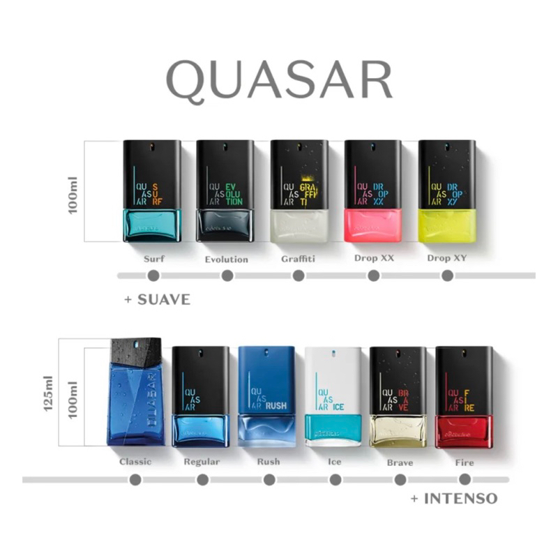 Perfume Quasar Desodorante Colônia 100ml, Quasar Classic de 125ml ...