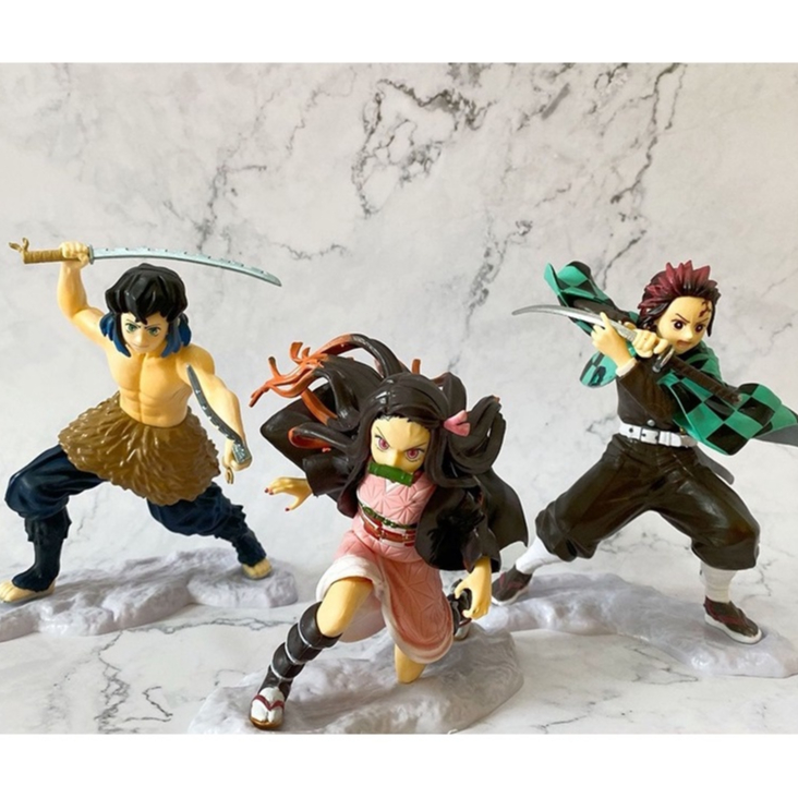 CAOF Bonecos Demon Slayer Tanjiro Nezuko Zenitsu Inosuke - Custom Arts ...