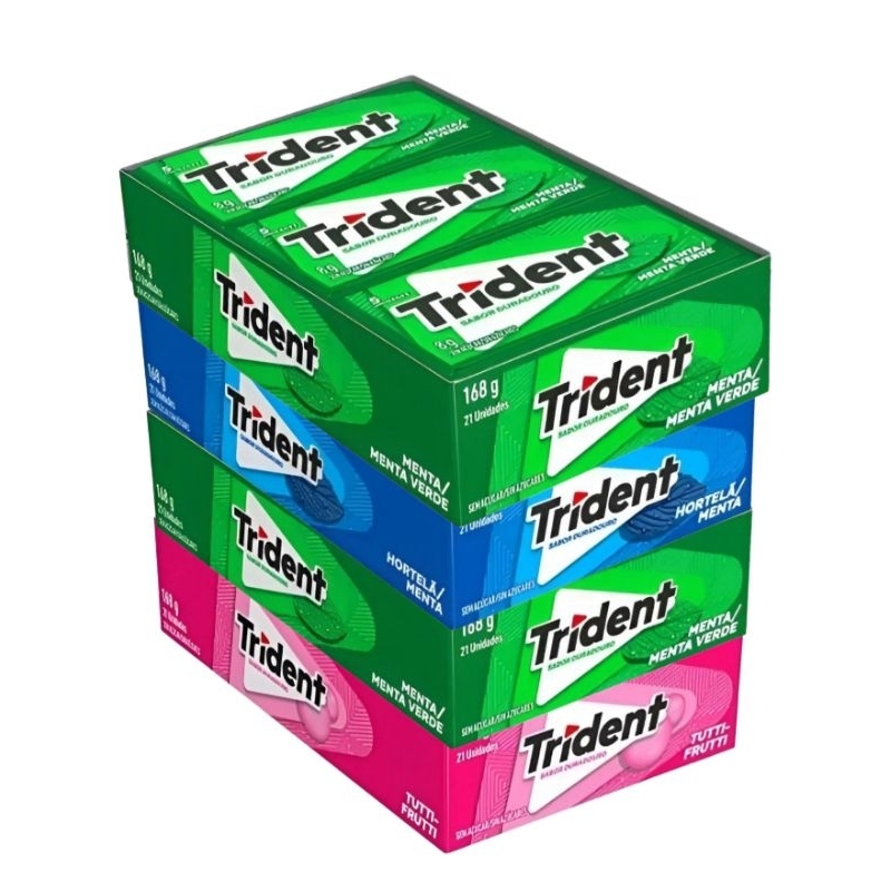 Kit C/4 Caixas Display Chiclete Trident C/21unid Cada | Shopee Brasil