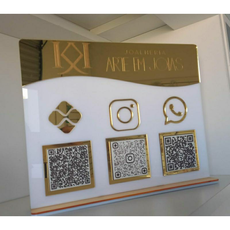 Placa QR code em acrílico | Shopee Brasil