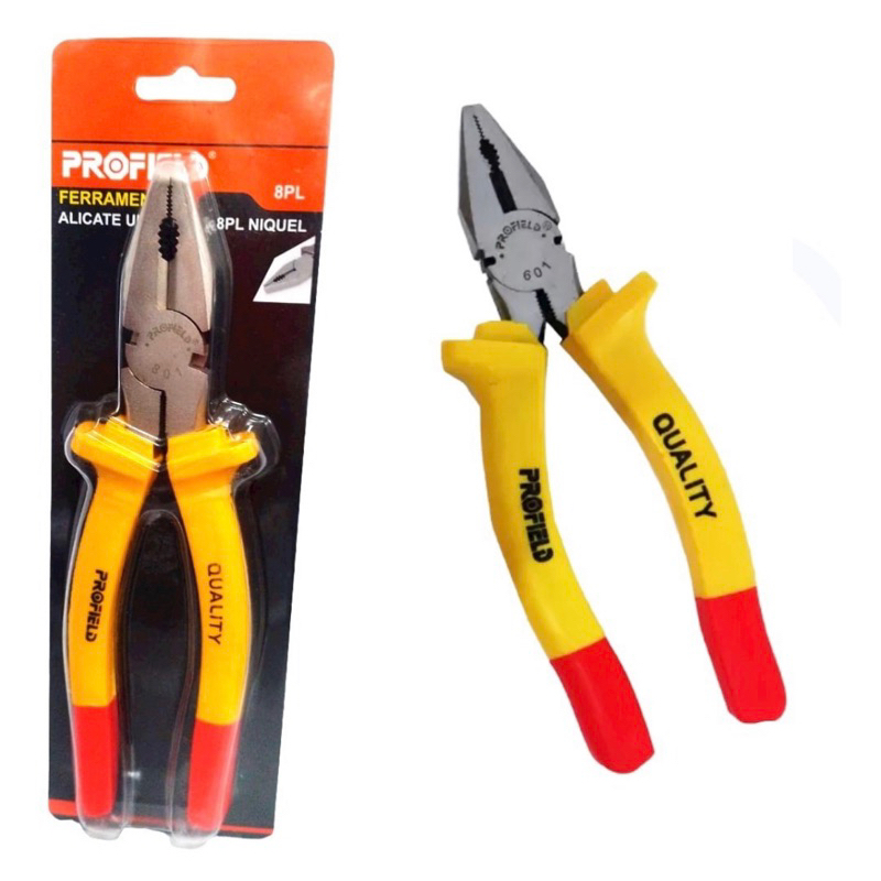 Alicate Universal 8” Níquel Profissional - Profield | Shopee Brasil
