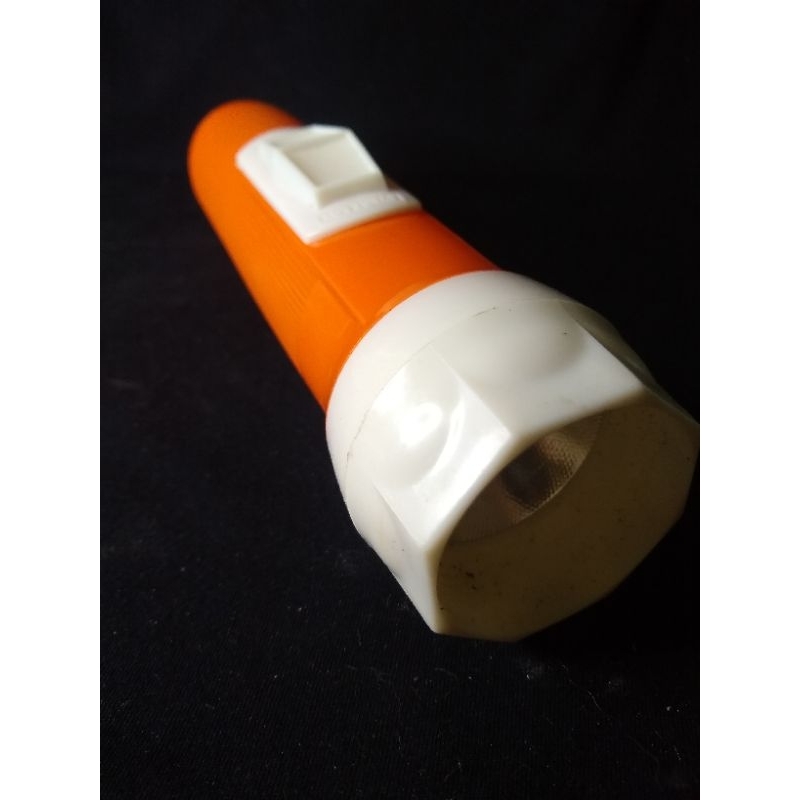 Lanterna Eveready Antiga Para Colecionador Funcionando Laranja | Shopee ...